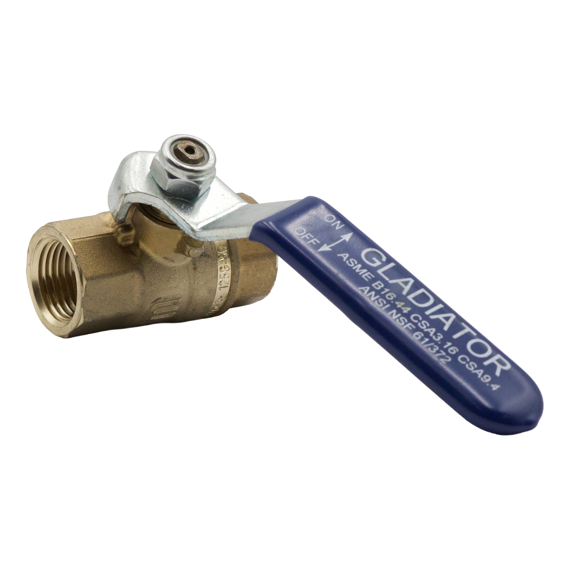 1/2" 600 PSI Gladiator Ball Valve FxF NPT Blue Steel Lever – Barens USA